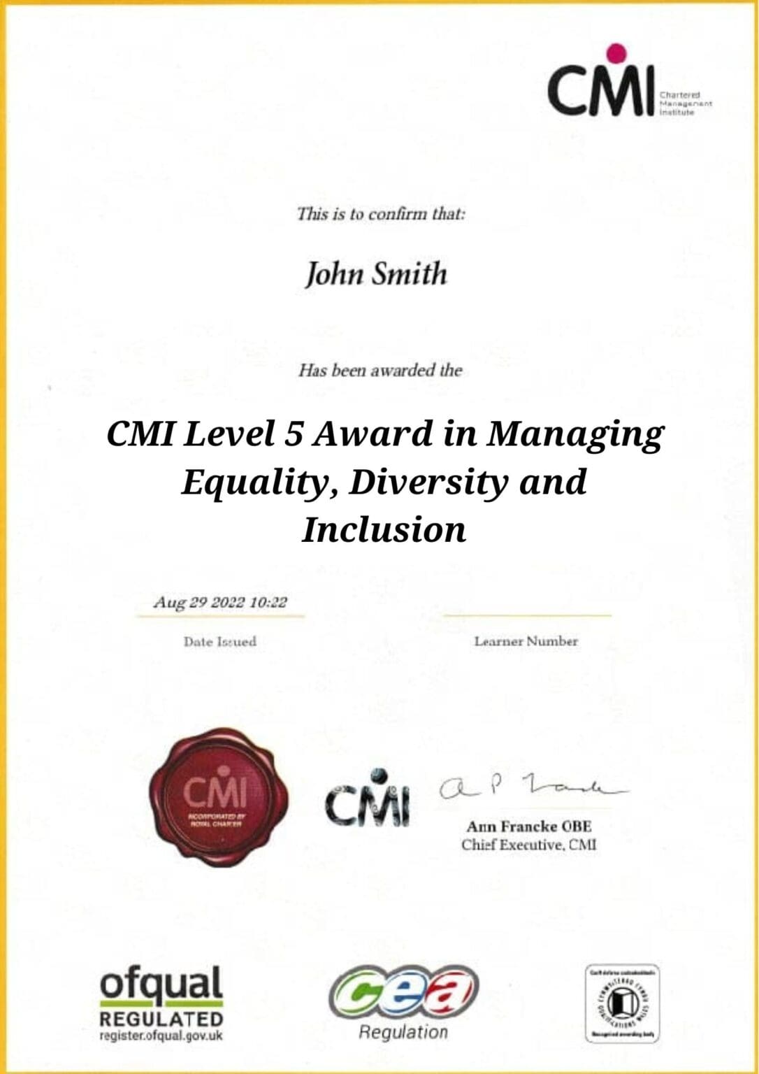 Management and Leadership | CMI Level 5 Award